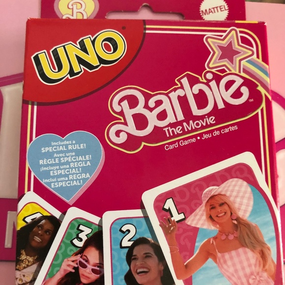 Mattel | Toys | Barbie The Movie Uno Card Game Pink Mattel Uno Barbie ...